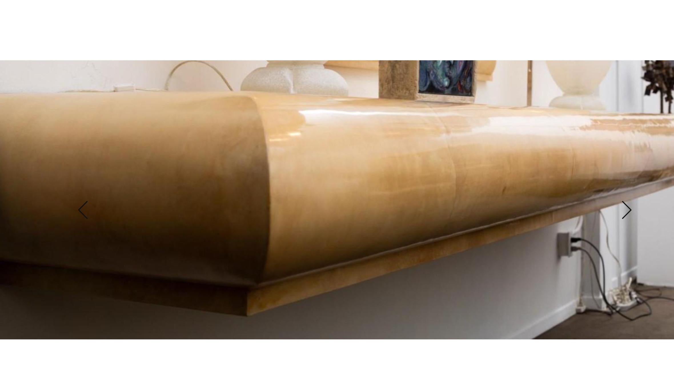 Huge Karl Springer Mid-Century Modern Pig Skin Parchment Wall Mounted ...