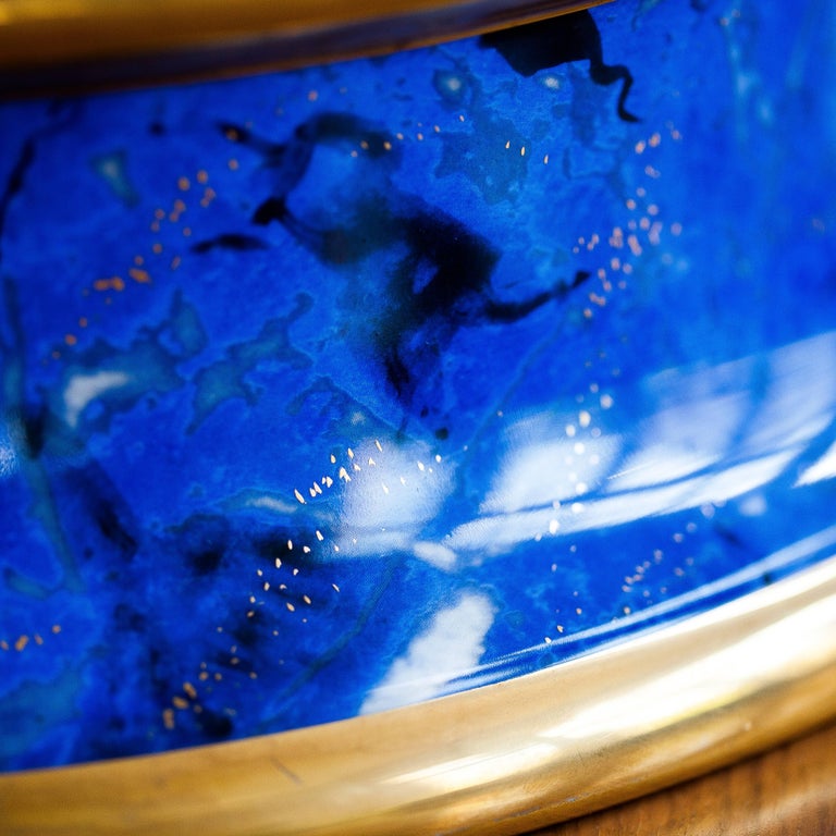 Huge Lapis and Gold Cache-Pot by Christian Dior, circa 1980 For Sale at ...