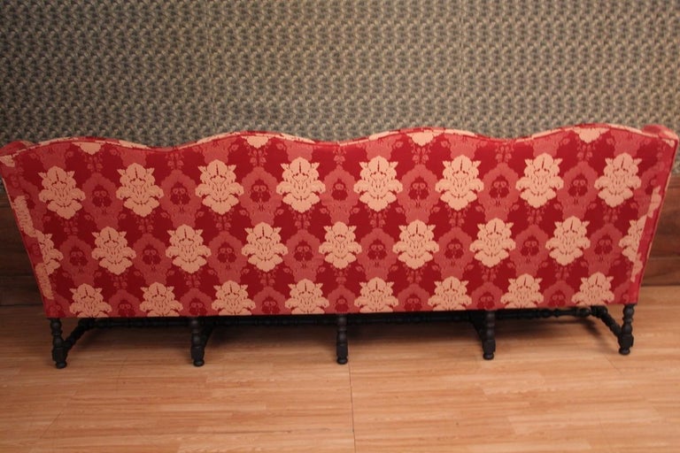 Huge Louis XIII Style Castle Sofa with Wings For Sale at 1stDibs