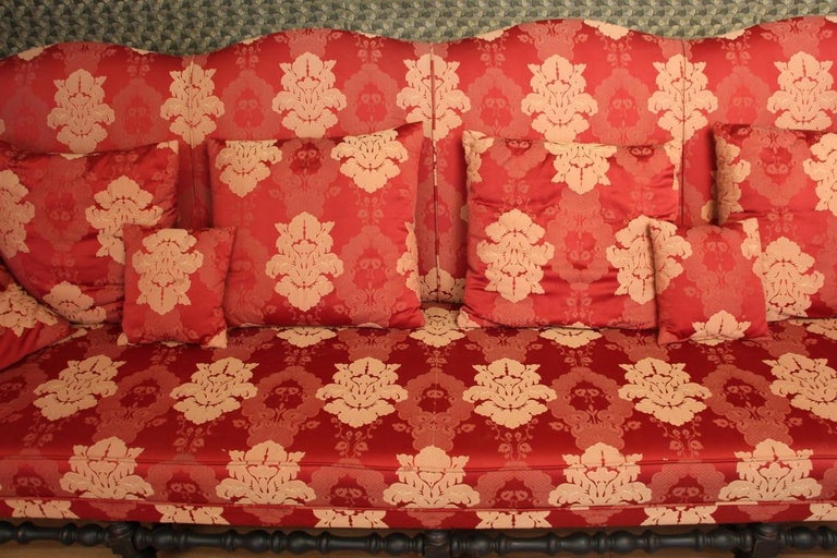 Huge Louis XIII Style Castle Sofa with Wings For Sale at 1stDibs