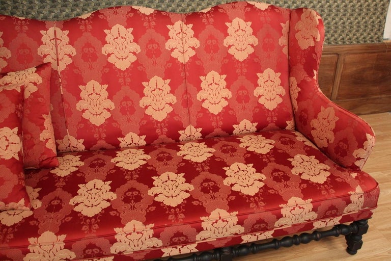 Huge Louis XIII Style Castle Sofa with Wings For Sale at 1stDibs