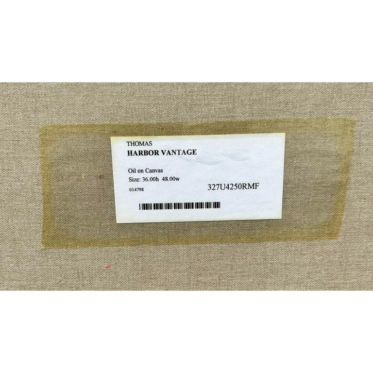 Huge Matt Thomas Italian Seascape Oil Painting, 1990s For Sale at 1stDibs