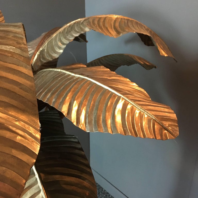 Huge Midcentury Brass and Copper Banana Palm Tree at 1stDibs | copper ...
