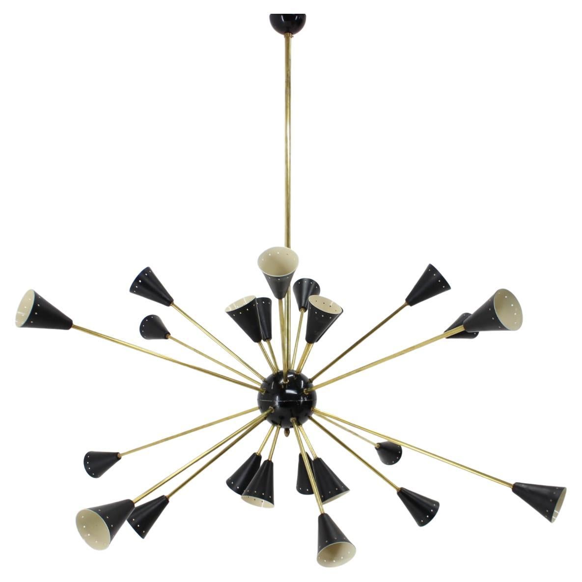 Huge Mid Century Chandelier Stilnovo, Italy, 1960s at 1stDibs