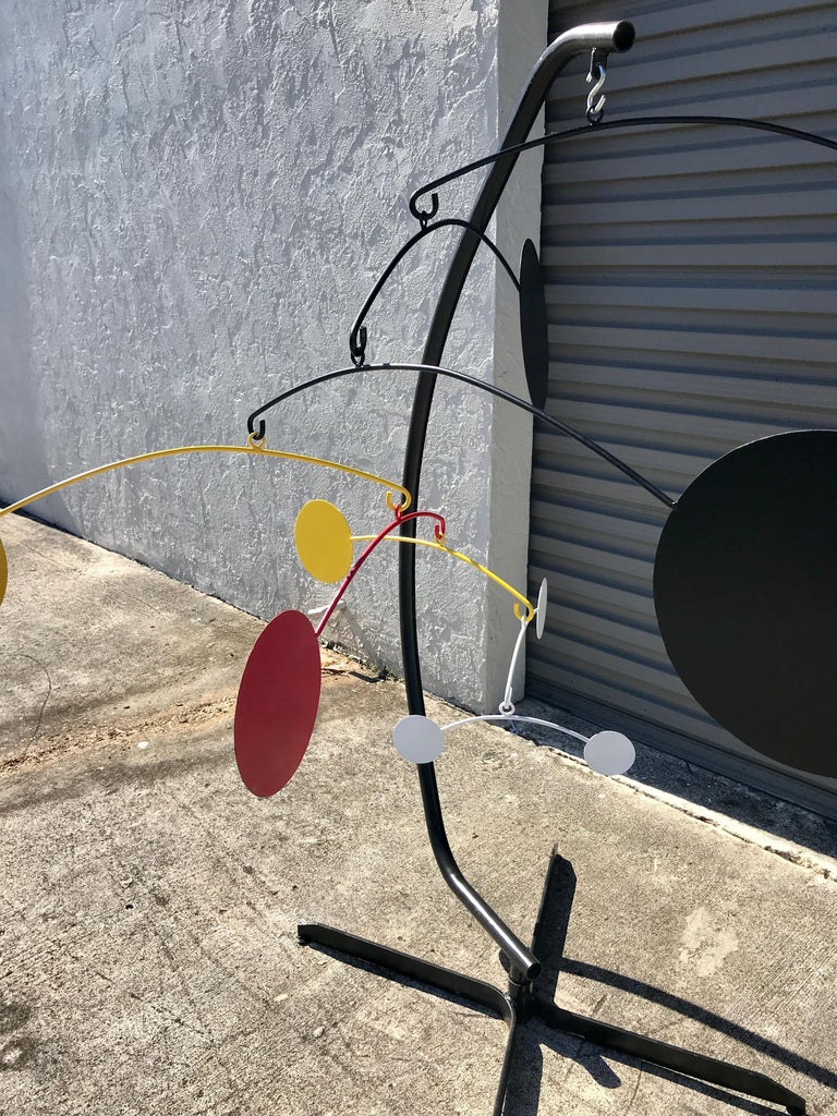 Huge Midcentury Kinetic Multicolored Enameled Metal Mobile at 1stDibs