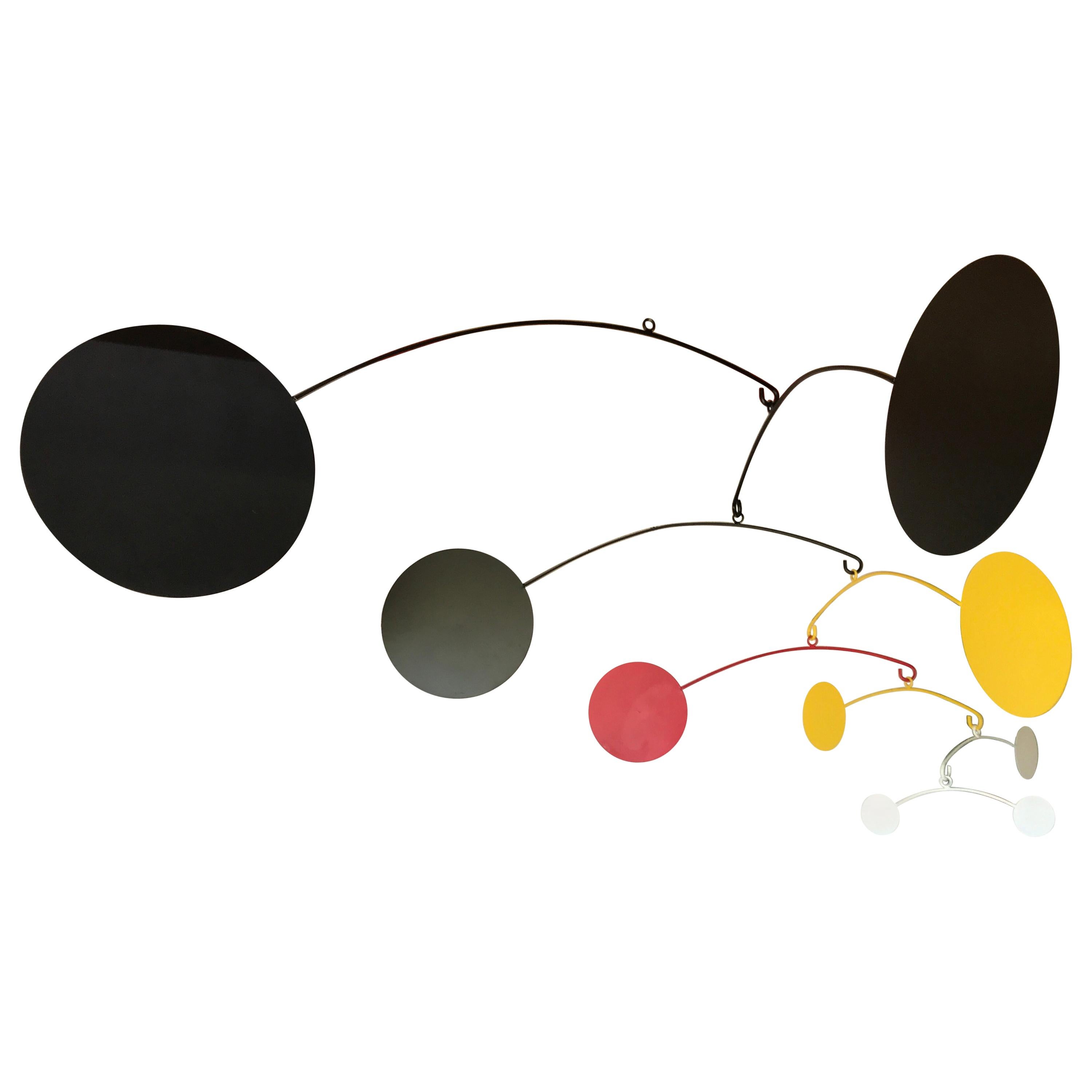 Huge Midcentury Kinetic Multicolored Enameled Metal Mobile at 1stDibs