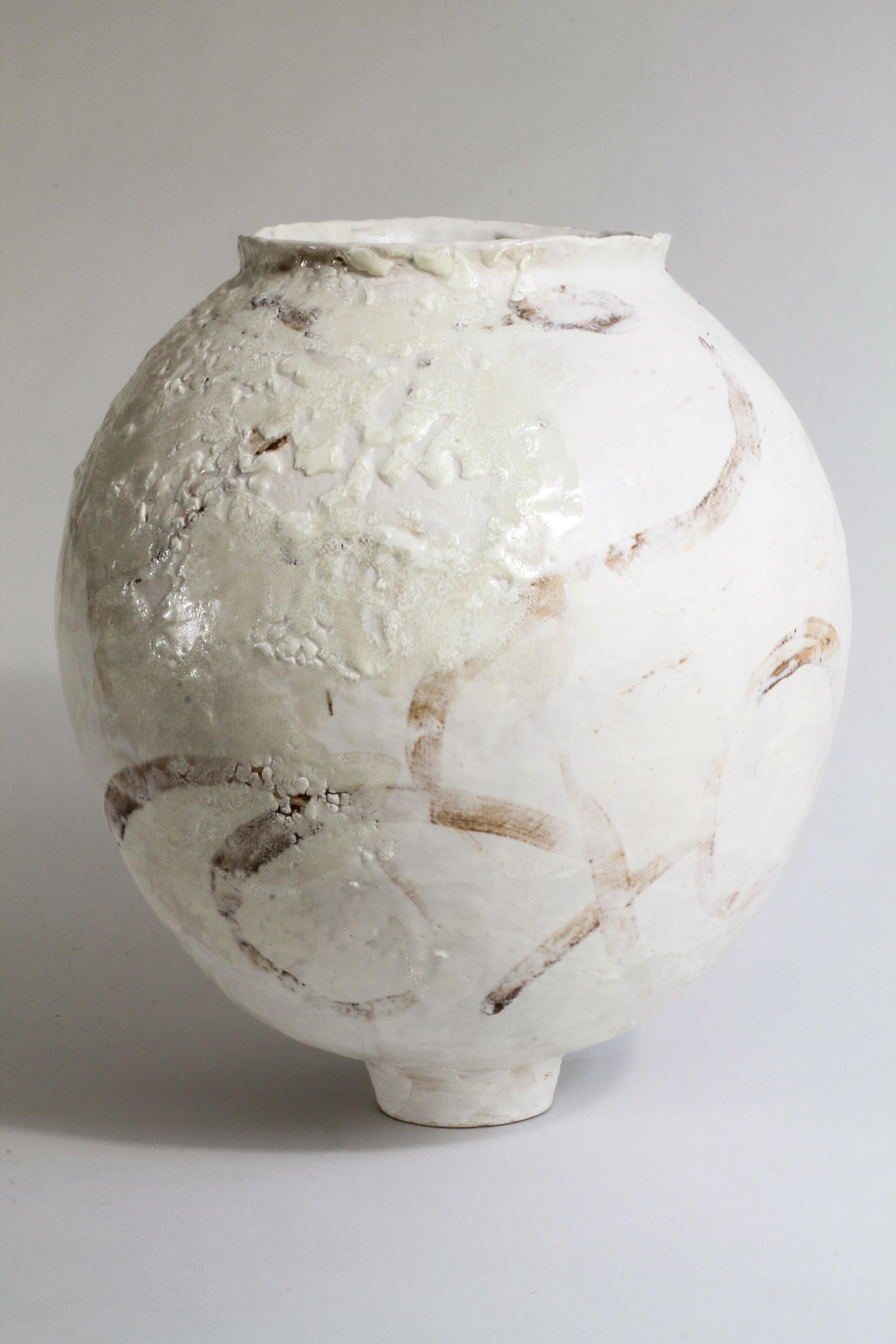 "Huge Moon" Hand Built Ceramic Moon Jar For Sale at 1stDibs