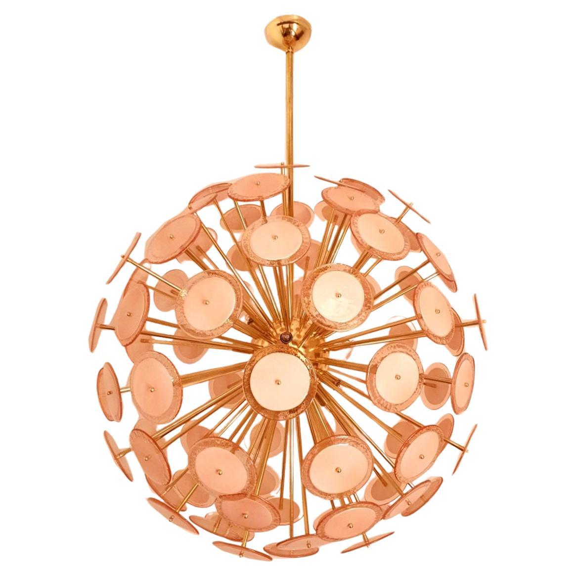 Glass Disc Chandelier at 1stDibs