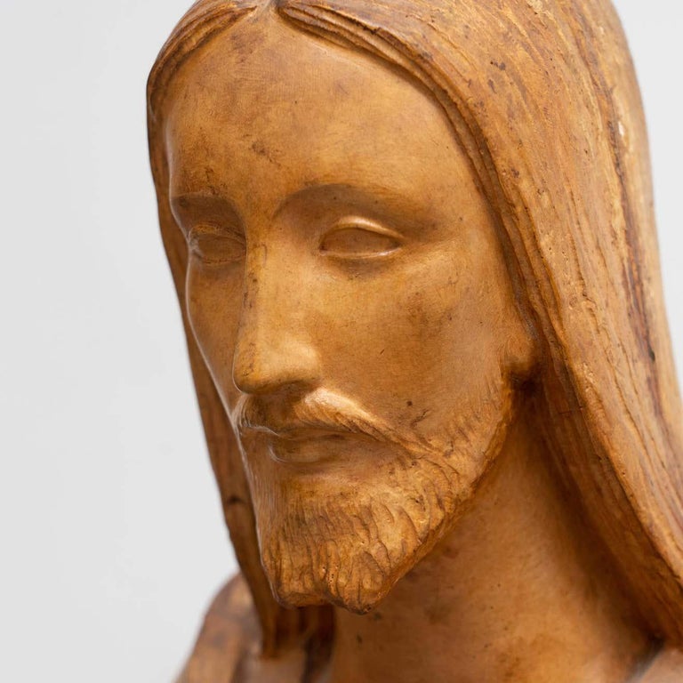 Huge Plaster Traditional Jesus Christ Figure, circa 1950 For Sale at ...