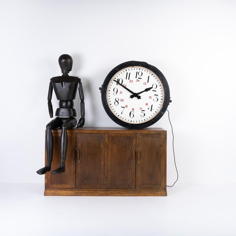 Huge Reclaimed Double Sided Great Western Rail Electric Platform Clock ...