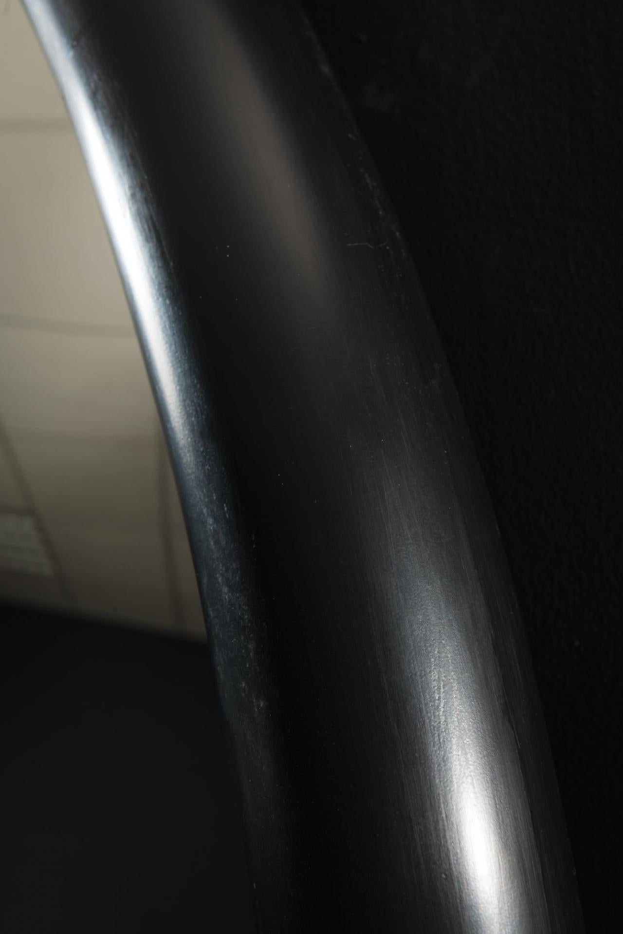 Huge Round Convex Mirror Black Wooden Outline For Sale at 1stDibs ...