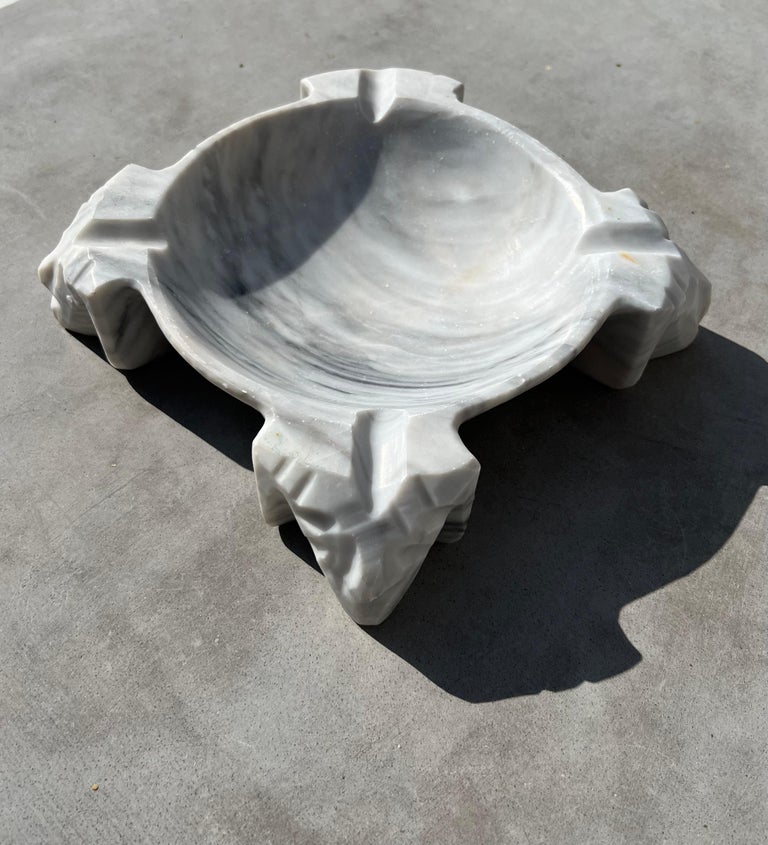 Huge Sculptural Aztec Marble Ashtray with Faces, 1960s For Sale at 1stDibs
