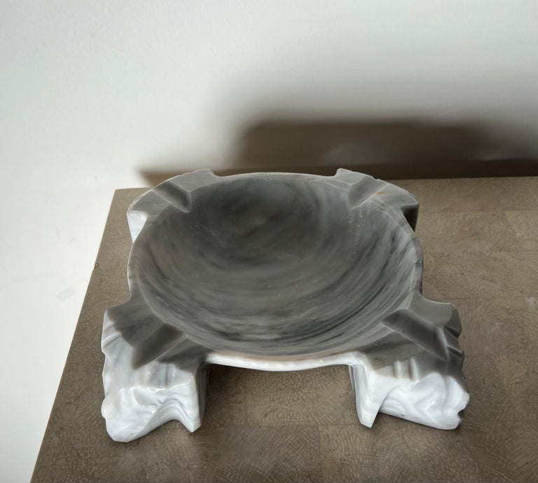 Huge Sculptural Aztec Marble Ashtray with Faces, 1960s For Sale at 1stDibs