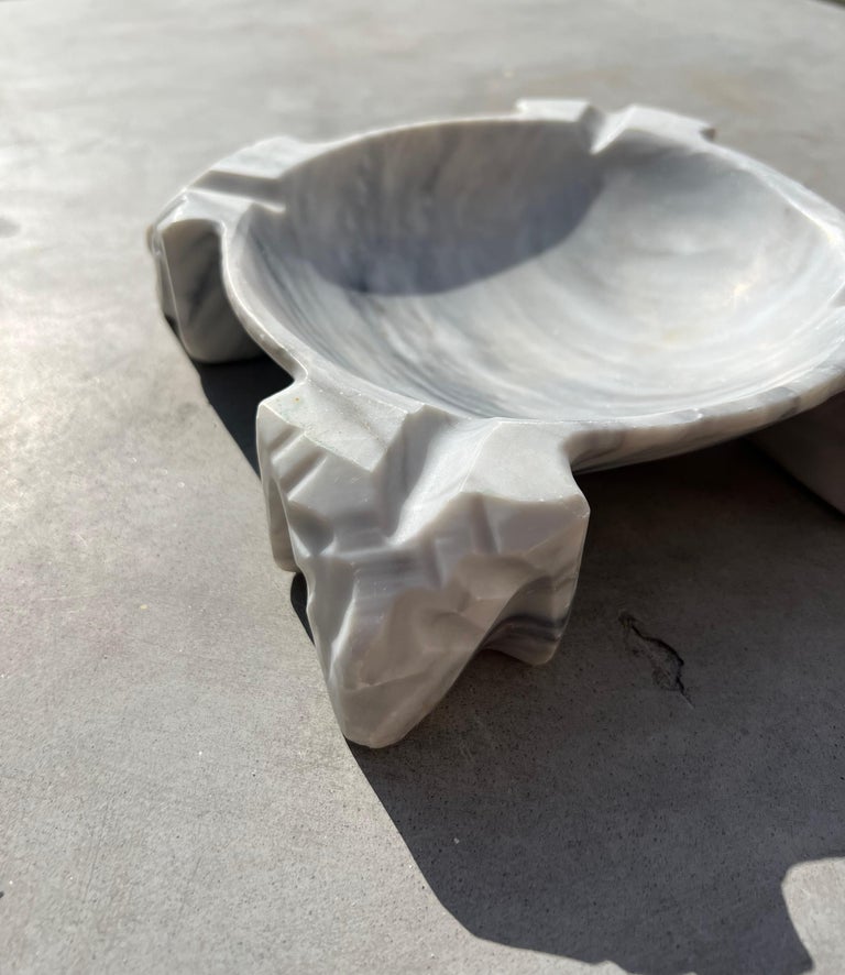 Huge Sculptural Aztec Marble Ashtray with Faces, 1960s For Sale at 1stDibs