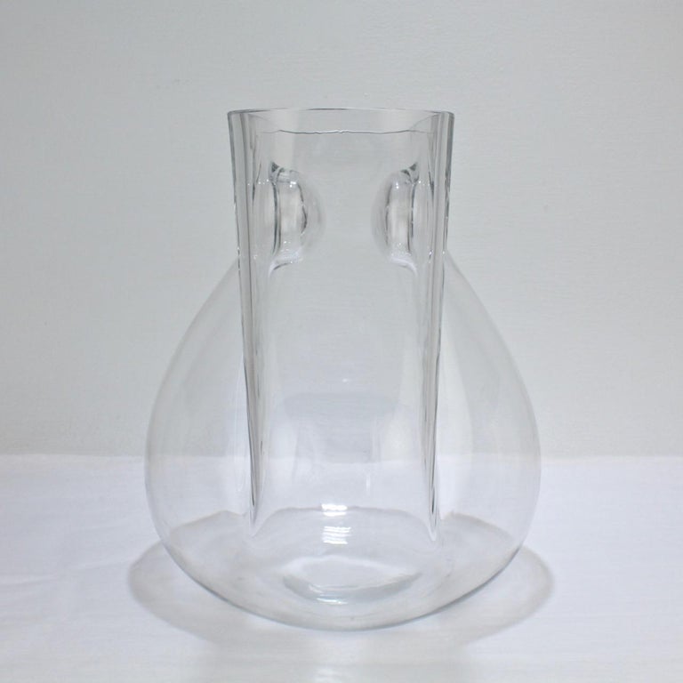 Huge Signed Barbini Asymmetrical Modernist Murano Glass Vase For Sale ...