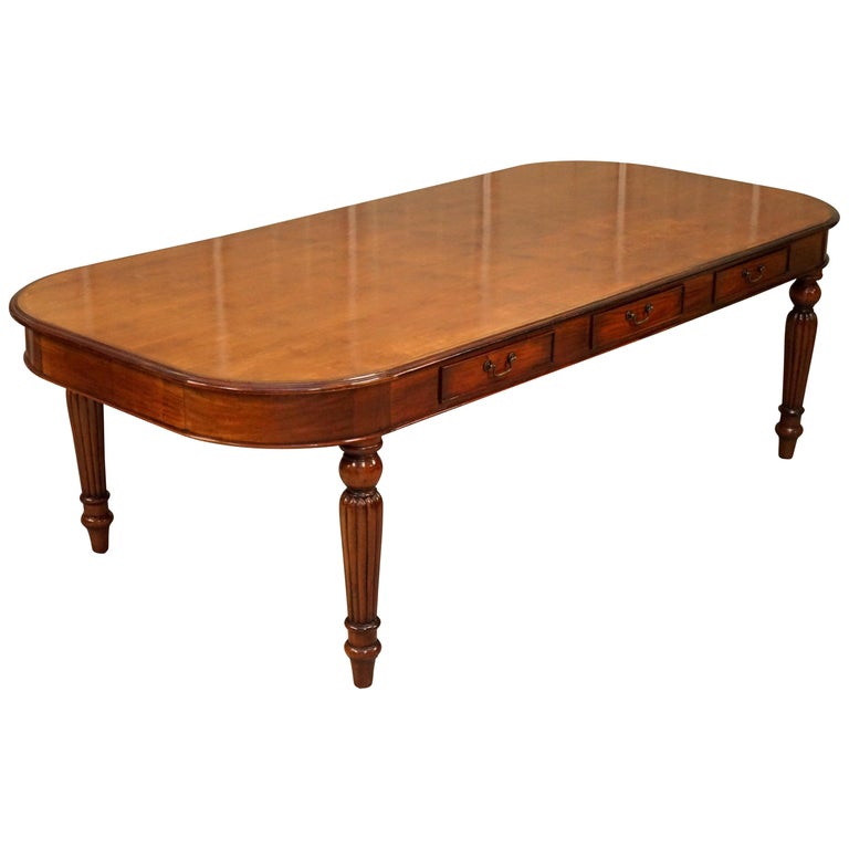 Huge Six Drawer 10-12 Person Regency Hardwood Dining Table with ...