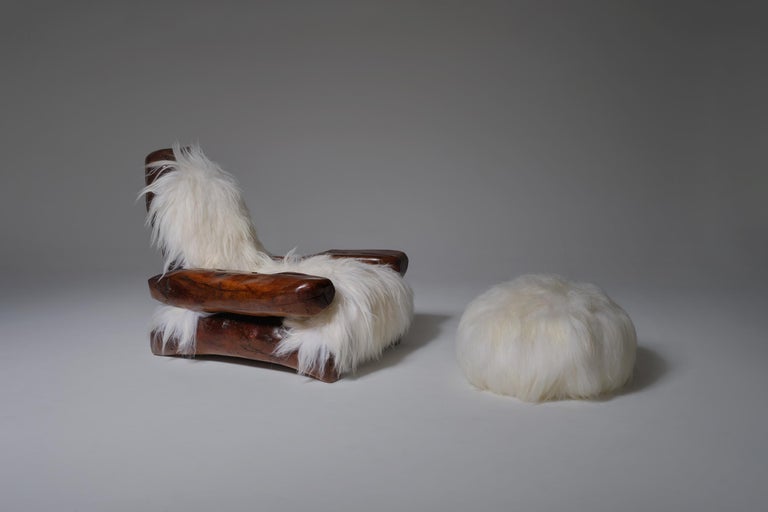 Huge Solid Wooden Tree Trunk Chair, 1970s at 1stDibs