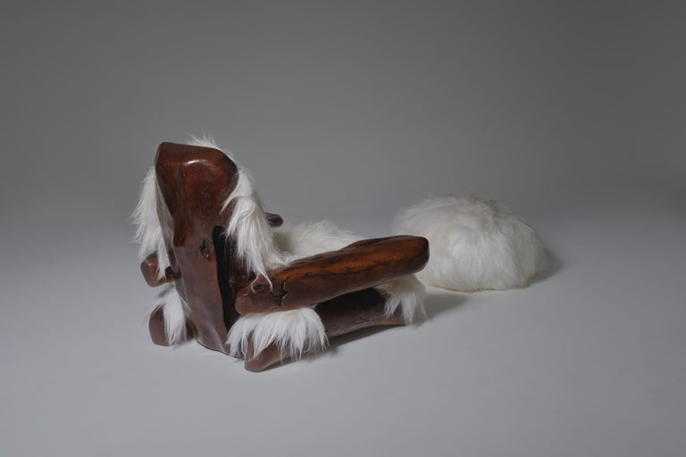 Huge Solid Wooden Tree Trunk Chair, 1970s at 1stDibs