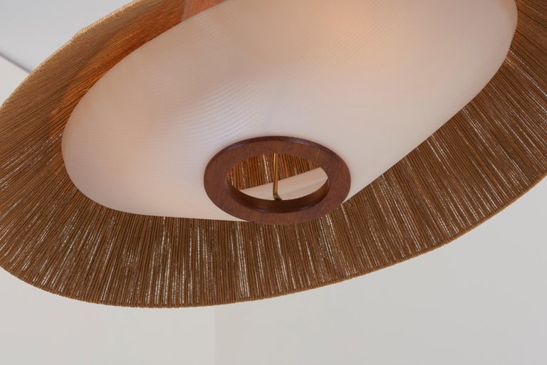 Huge Temde Pendant Lamp with Cord Shade and Perspex Diffuser at 1stDibs