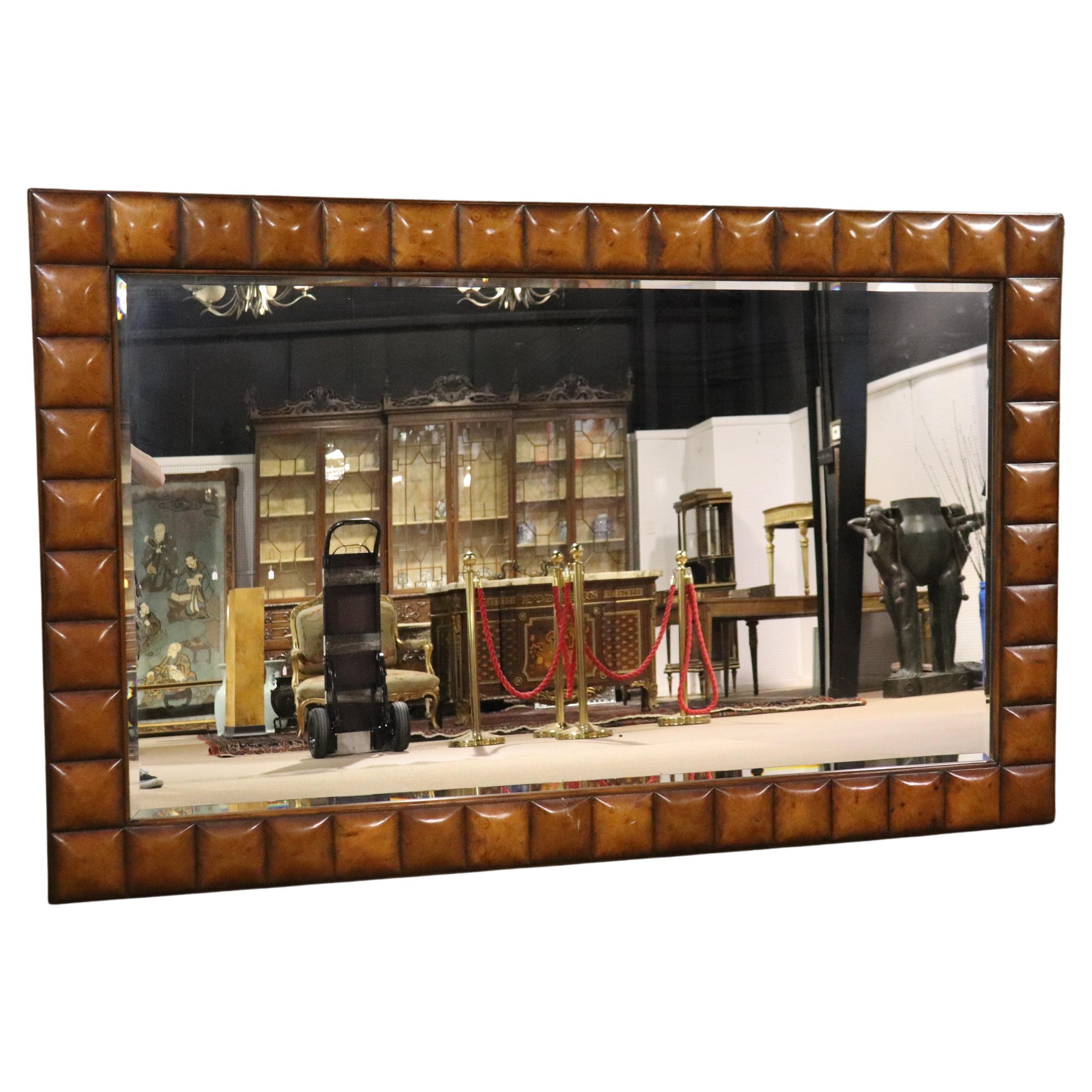 Huge Theodore Alexander Beveled Glass Burled Walnut Contemporary Modern ...