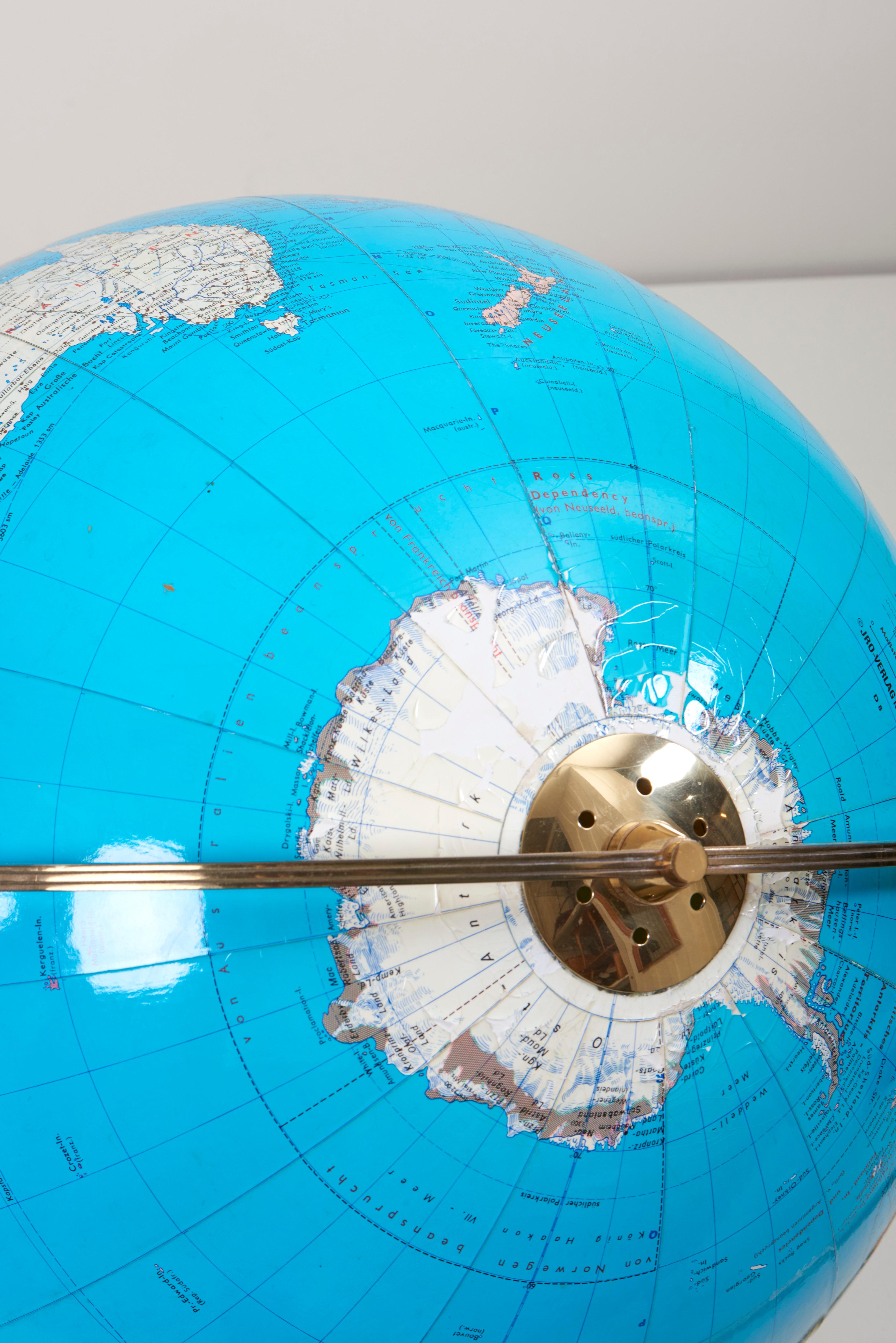 Huge Vintage Illuminated Globe with Brass Stand at 1stDibs | large ...