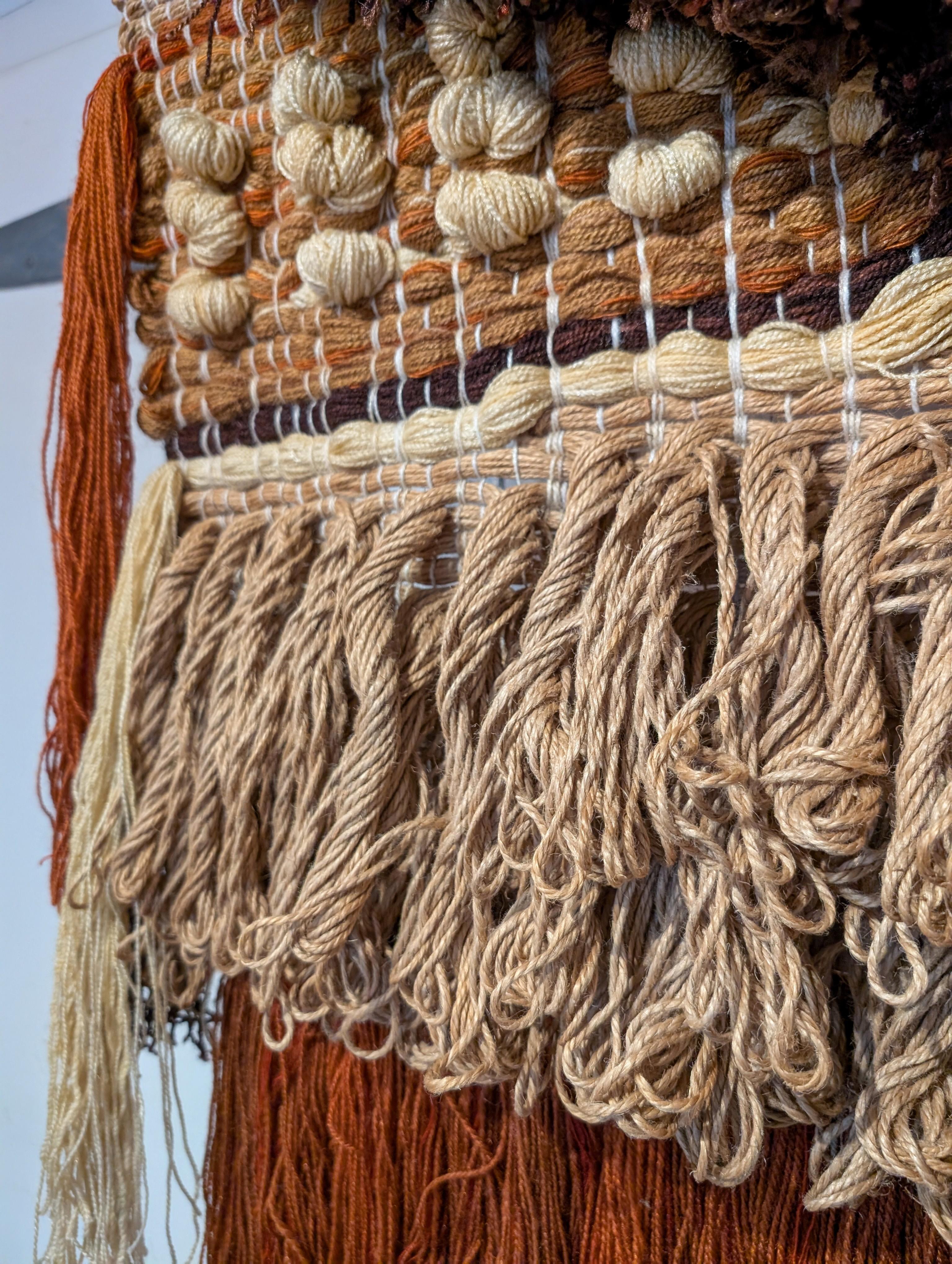 Huge vintage textile fiber wall art by California artist Margo O'Connor ...