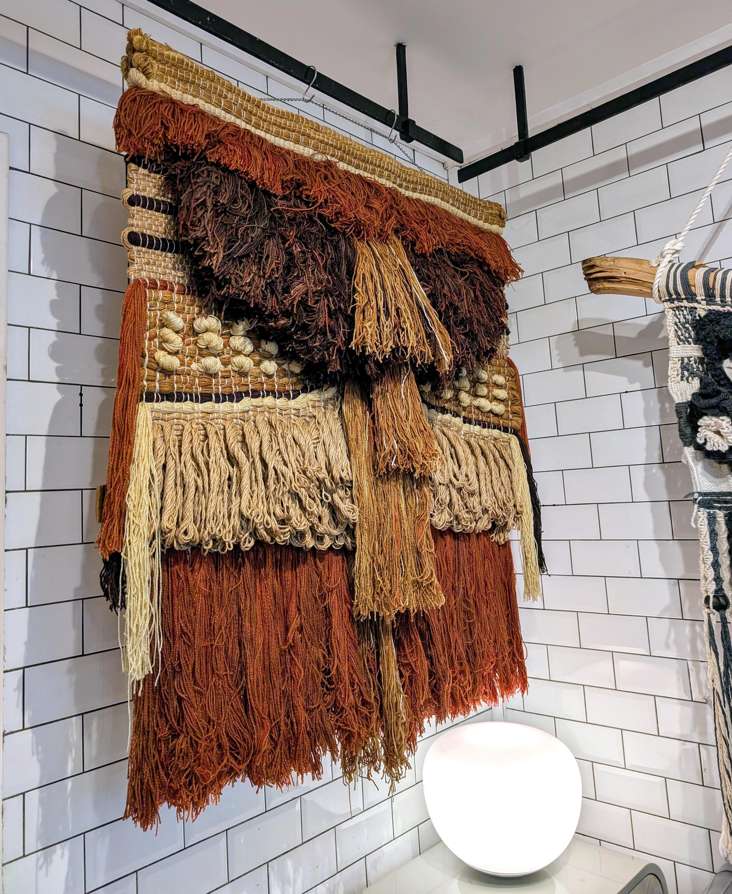 Huge vintage textile fiber wall art by California artist Margo O'Connor ...