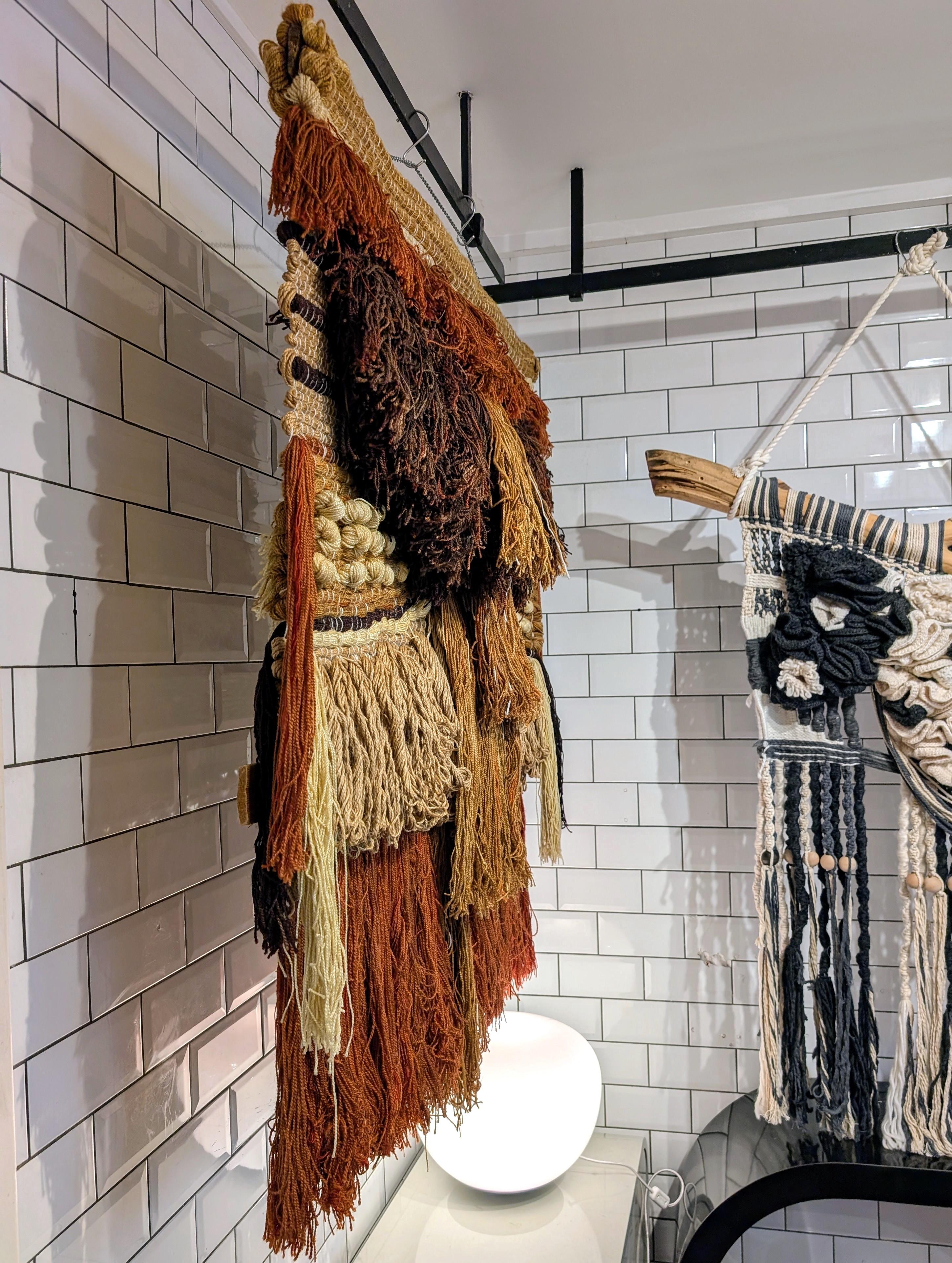 Huge vintage textile fiber wall art by California artist Margo O'Connor ...