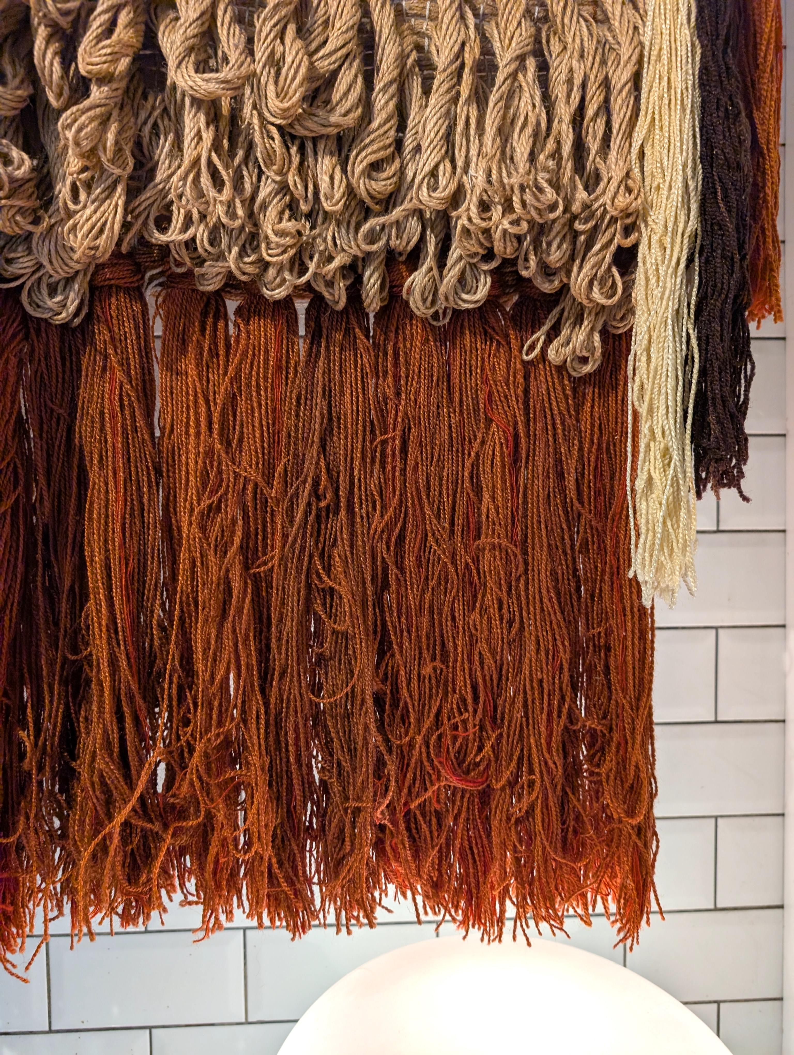 Huge vintage textile fiber wall art by California artist Margo O'Connor ...