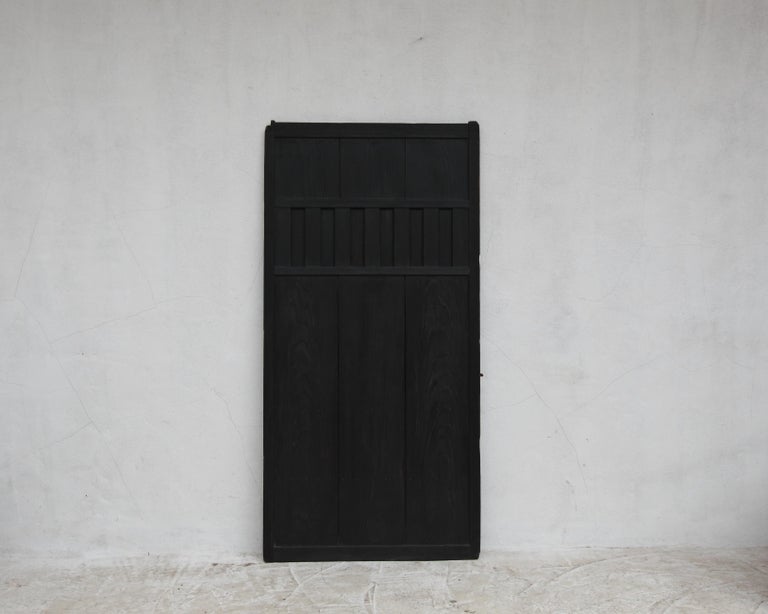 Huge Wabi Sabi Early 19th Japanese Charred Cedar Door Wall Art For Sale ...
