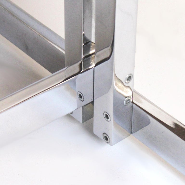 Huge Walnut and Chrome Mid-Century Modern Conference Table by Hugh ...