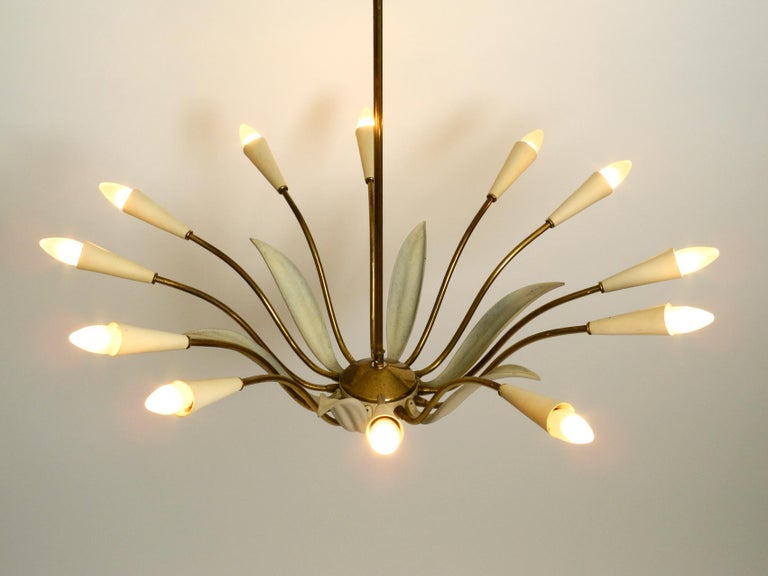 Huge Extra Large Mid-Century Modern Sputnik Ceiling Lamp with 12 Arms ...