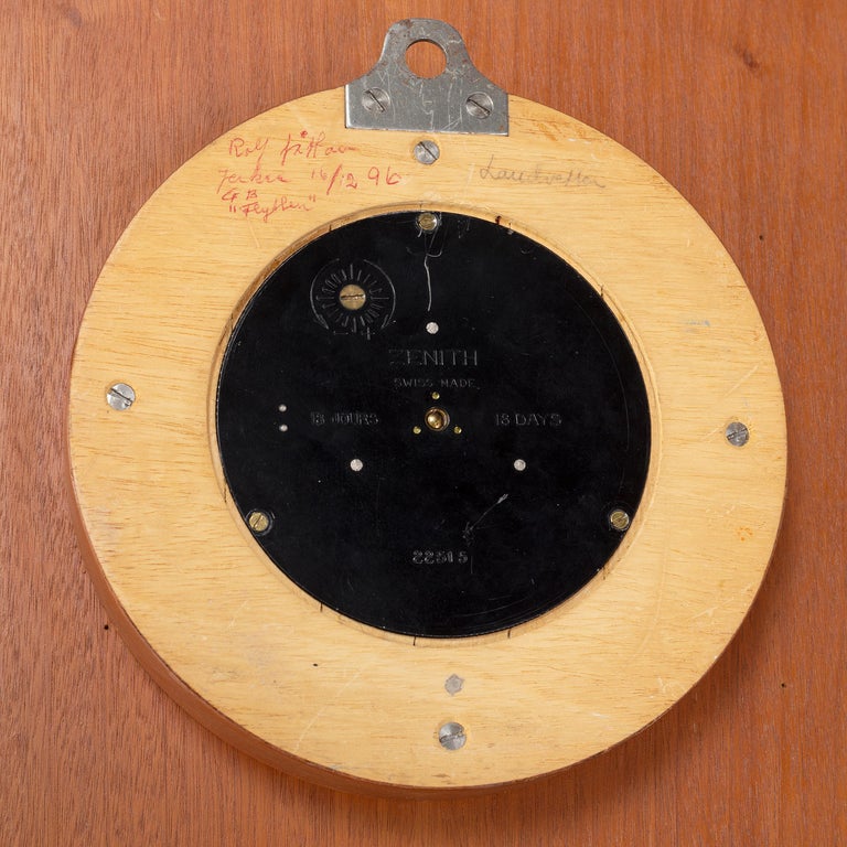 Huge Zenith Teak Midcentury Wall Clock at 1stDibs