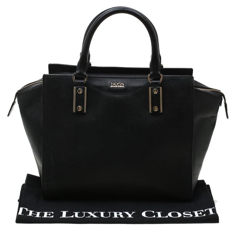 Hugo Boss Black Leather Maika Tote at 1stDibs | hugo boss handbags