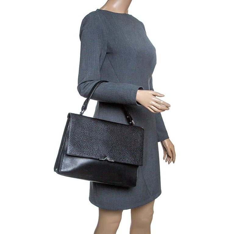 Hugo Boss Black Leather Top Handle Briefcase at 1stDibs