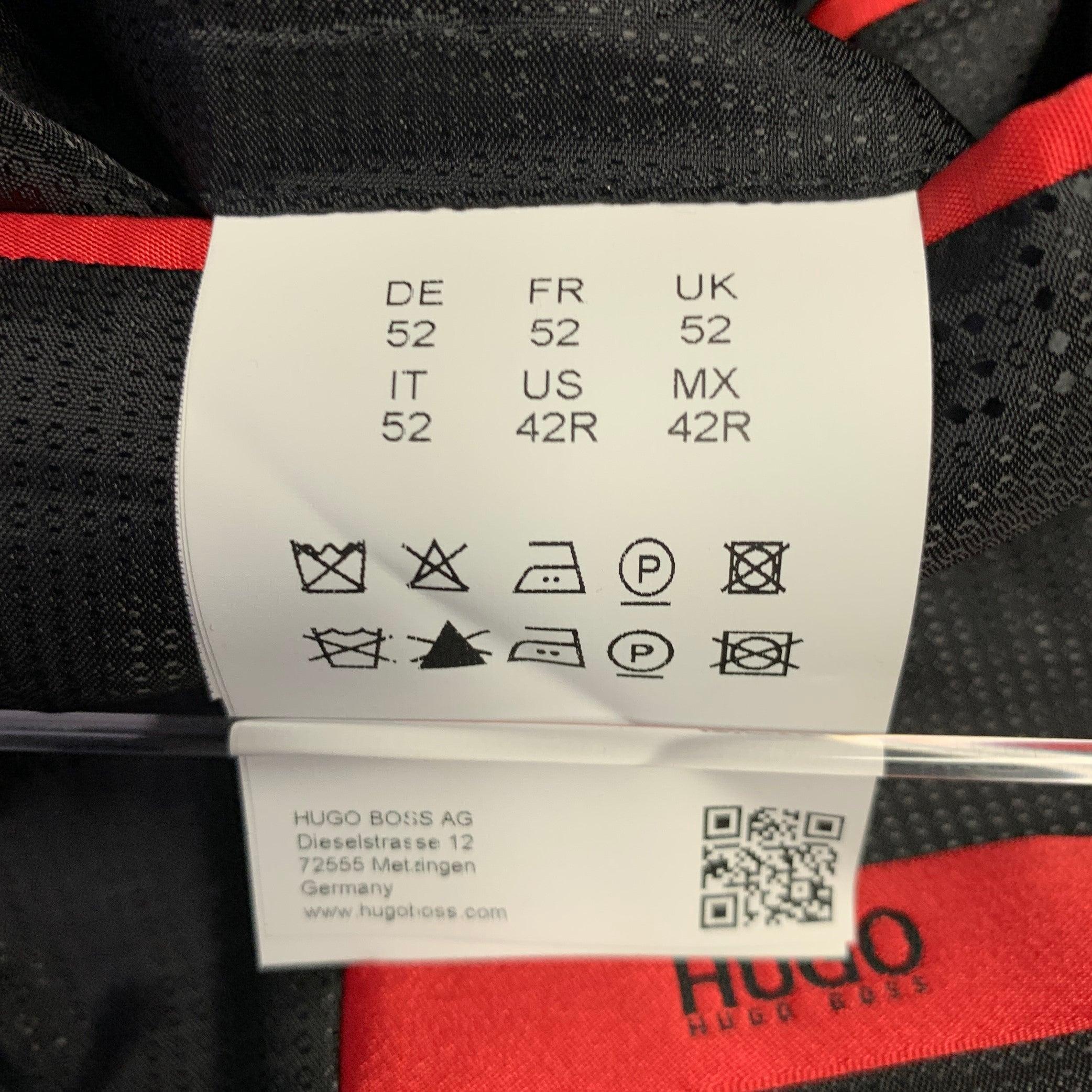 HUGO BOSS Size 42 Black Wool Blend Sport Coat For Sale at 1stDibs