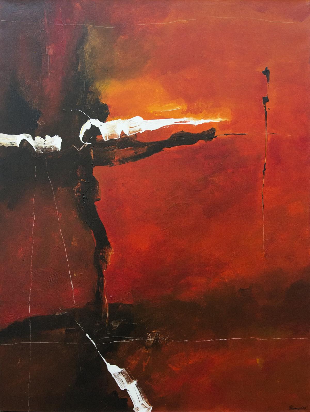 Robert Kingston - Robert Kingston Abstract Painting "Recuerdo" For Sale ...