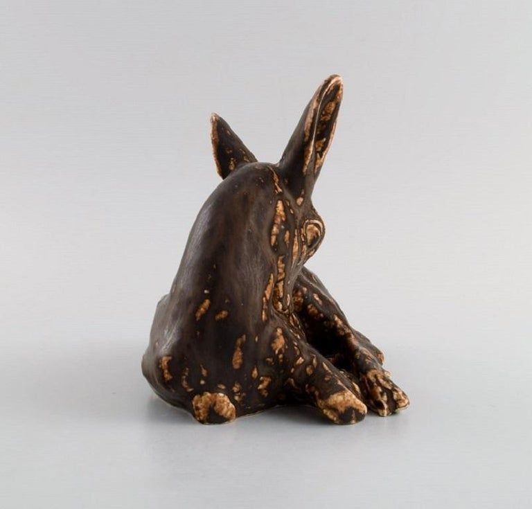 Hugo Liisberg for Saxbo, Lying Deer in Glazed Stoneware, 1940s/50s For ...