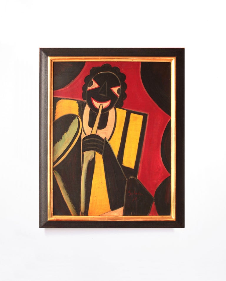 Hugó Scheiber - "Jazz Musician" Oil Painting 1930 by Hugó Scheiber For ...