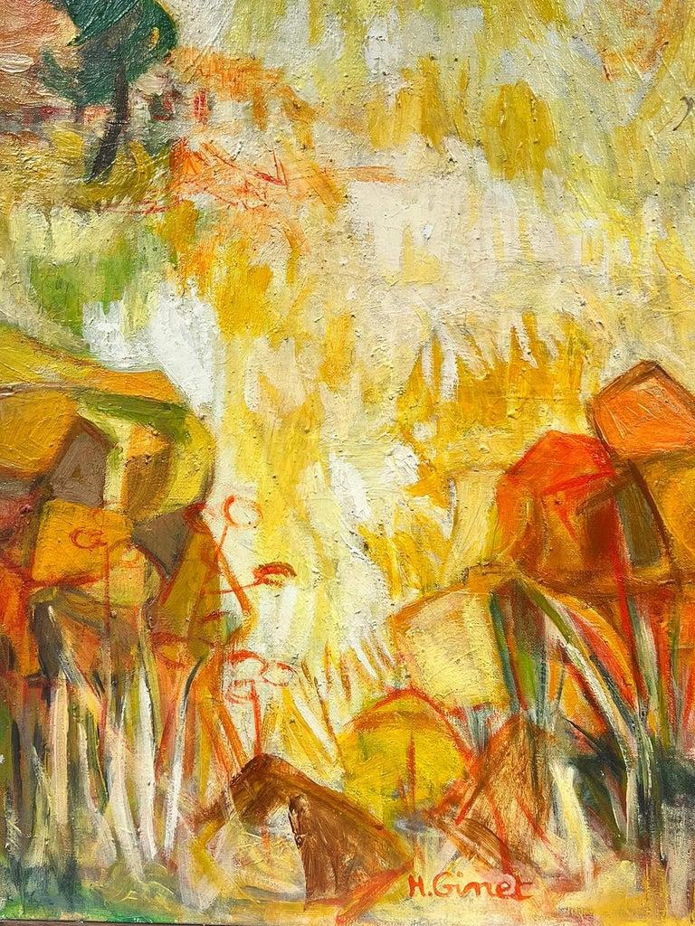 Huguette Ginet-Lasnier - Large French Contemporary Signed Oil Sun ...