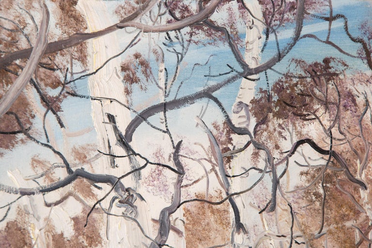 Huimin Wang - HuiMin Wang Landscape Original Oil On Canvas "Birch Tree ...