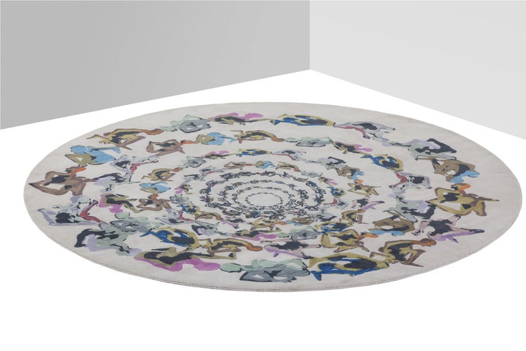 Human Circle, Inferno Carpet, Hand Knotted in Wool, 200 Knots For Sale ...
