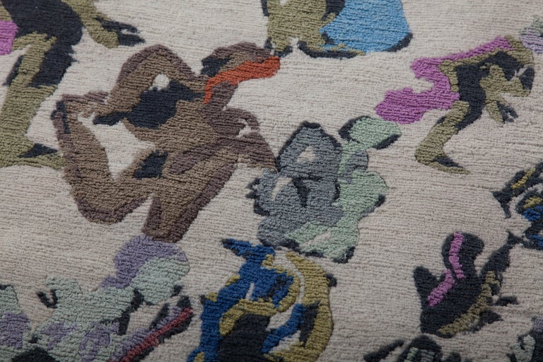 Human Circle, Inferno Carpet, Hand Knotted in Wool, 200 Knots For Sale ...