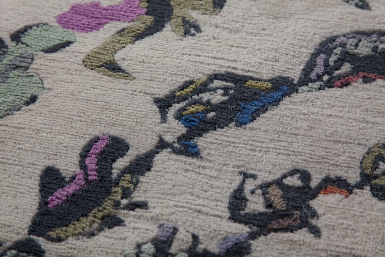Human Circle, Inferno Carpet, Hand Knotted in Wool, 200 Knots For Sale ...