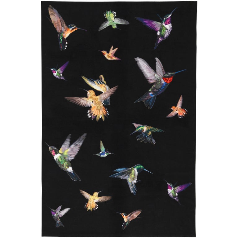 Hummingbird Handwoven 10x8 Rug in Silk by Alexander McQueen For Sale at ...