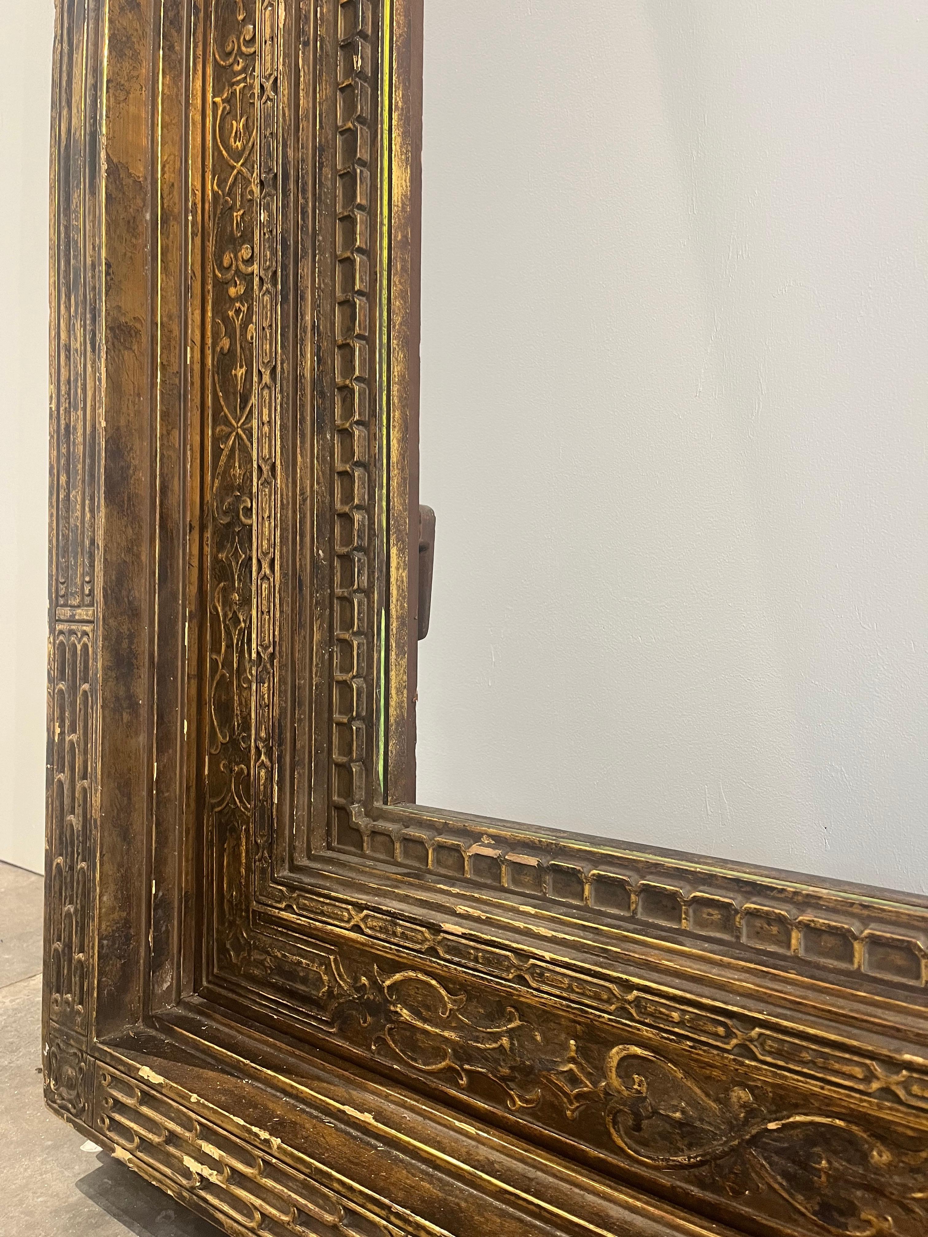 Humongous Antique Carrig Rohane Newcomb Macklin Style Picture Painting Frame For Sale at 1stDibs