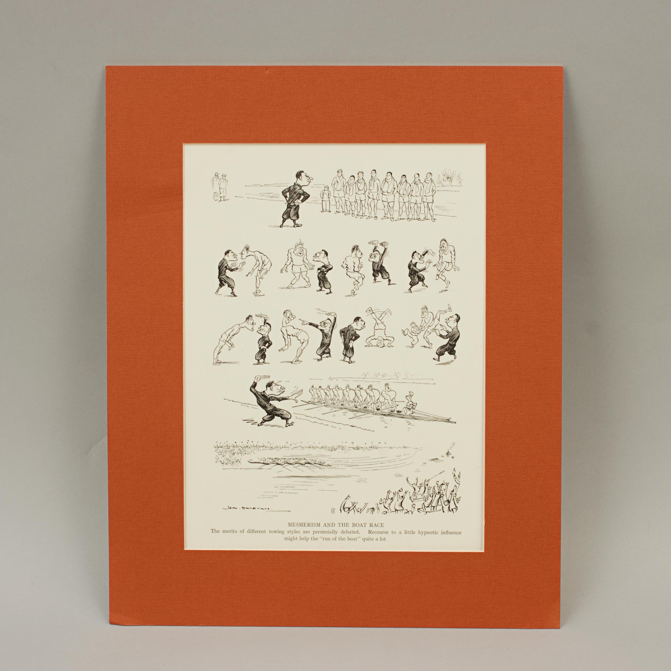 Humorous Rowing Print, Mesmerism and the Boat Race by H M Bateman at ...