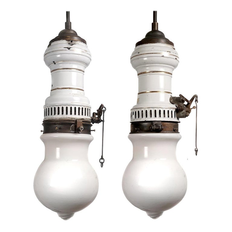 Humphrey Inverted Arc Lamps, Pair For Sale at 1stDibs