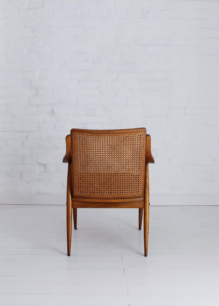 Vintage Mid-Century Modern Cane Back Armchair Hungary 1960s at 1stDibs ...