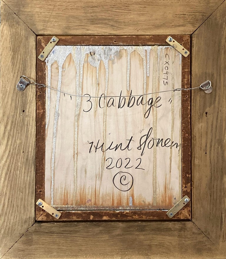 Hunt Slonem - "3 Cabbage" Blue and White Butterflies on Gold Background ...